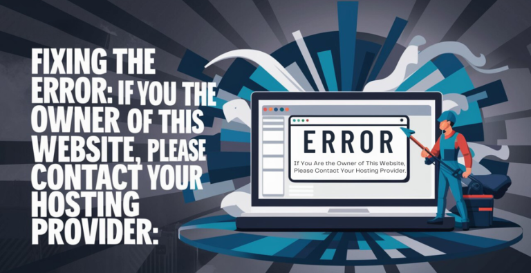 Fixing the Error: If You Are the Owner of This Website, Please Contact ...