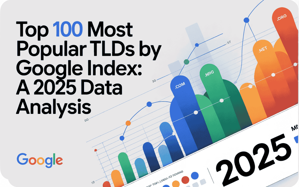 Top 100 Most Popular TLDs by Google Index: A 2025 Data Analysis